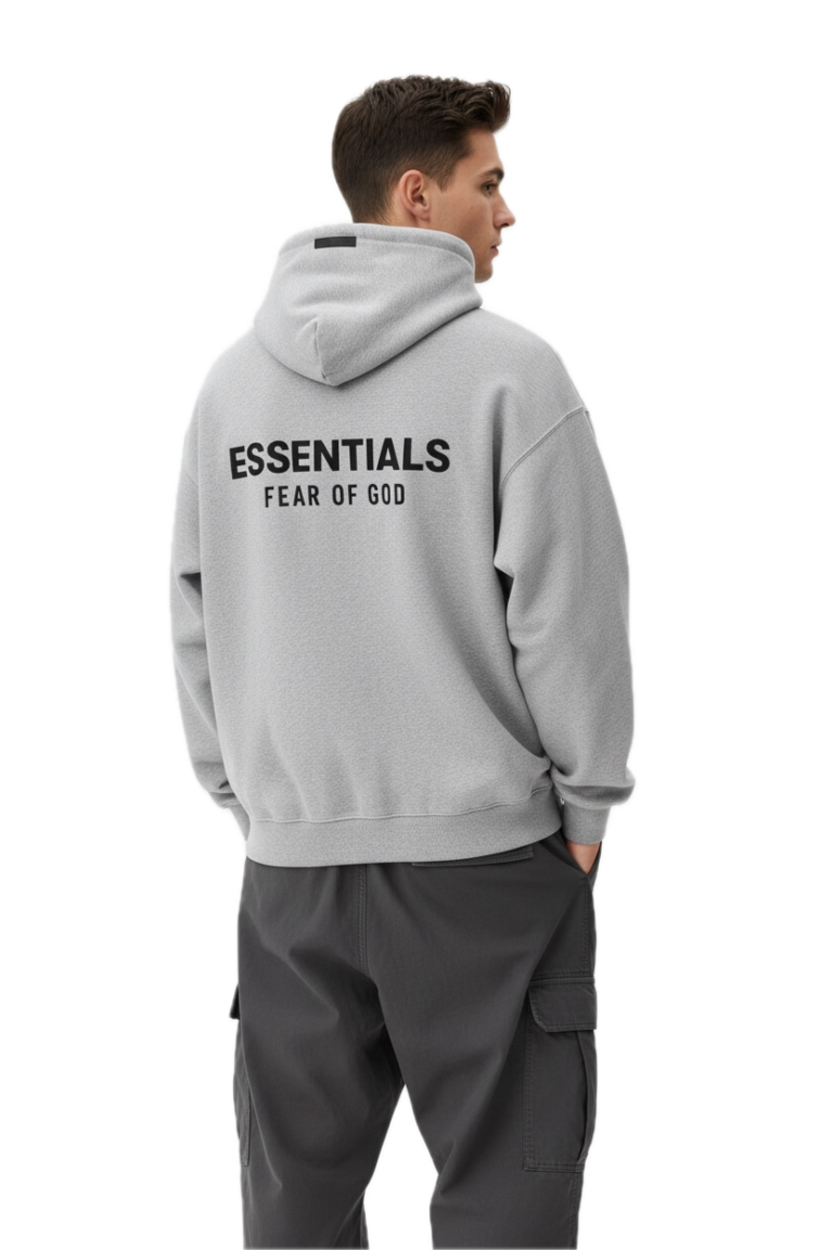 Fear of God Essentials Fleece Hoodie Light Heather Gray - Newkicksera.pl